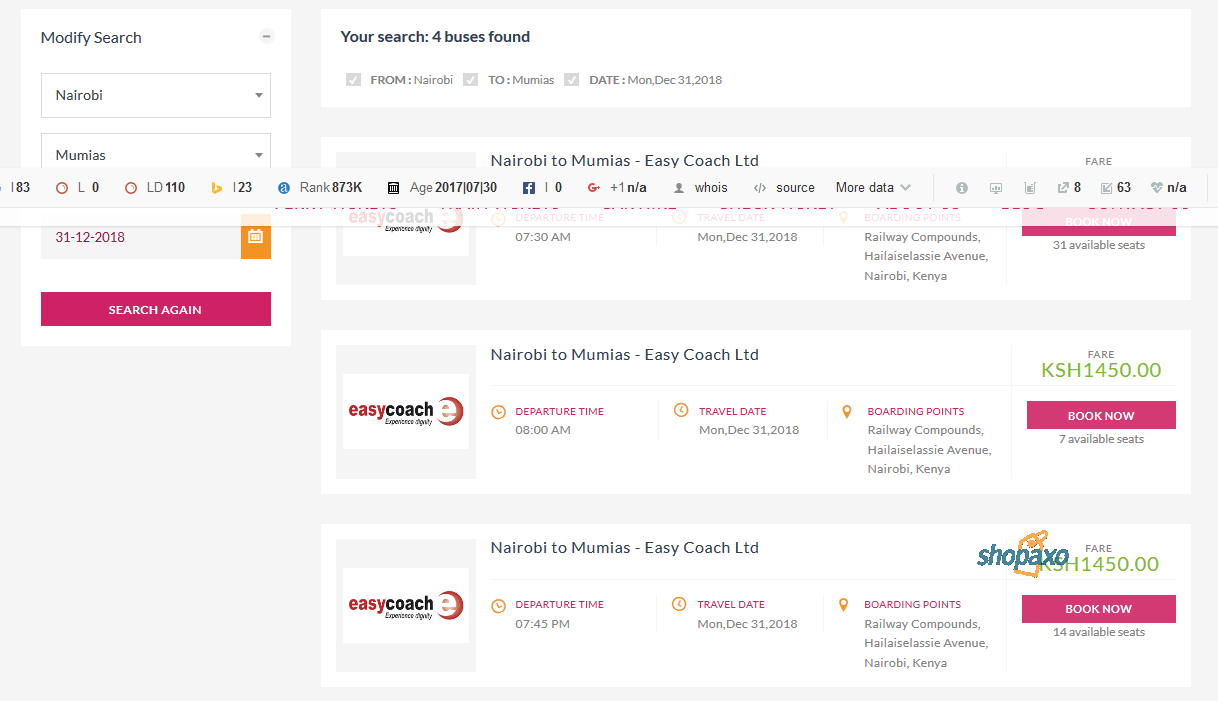 Easy Coach online booking; A Step by Step Guide. - ShopaXo